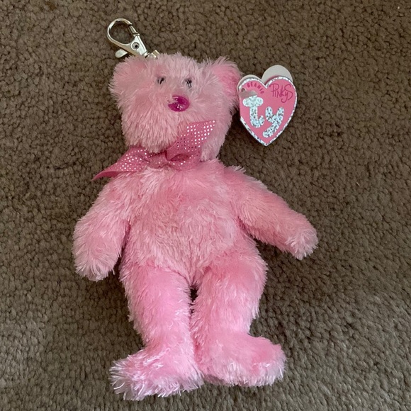 Ty | Toys | Ty Beanie Babies Baby Pinkys Dazzler Teddy Bear Keychain ...